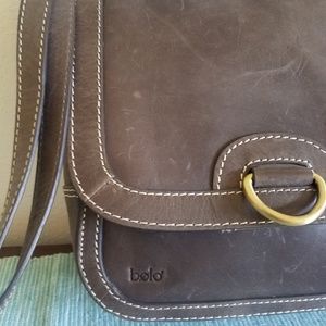 Bolo | Bags | Leather Crossbody Satchel Bag By Bolo Guc | Poshmark
